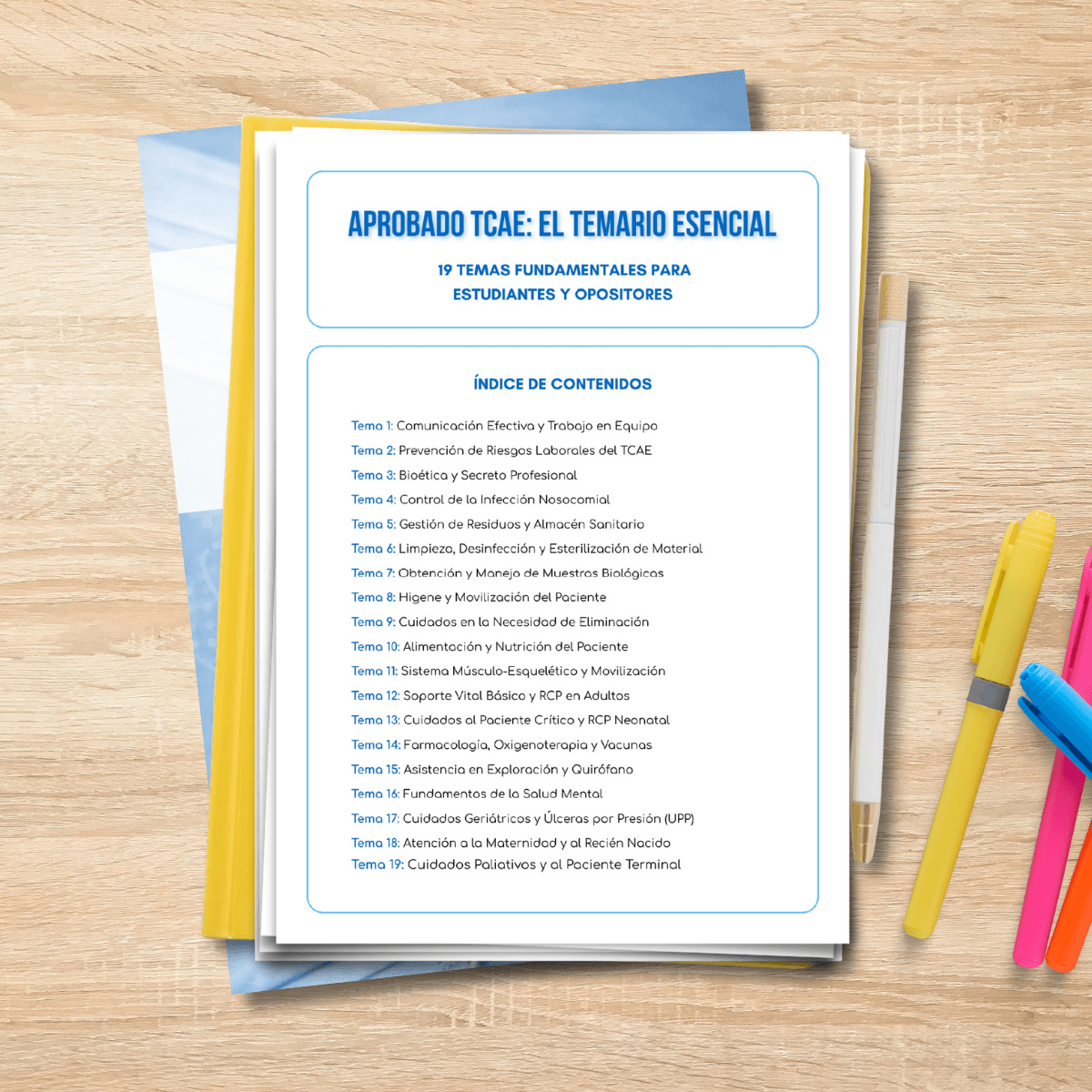 Temario TCAE 2026: Aprueba con el Temario Esencial | Píldoras TCAE